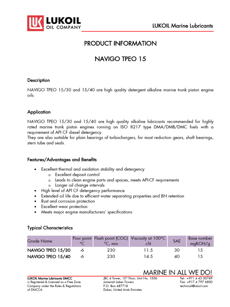 TDS - Navigo Tpeo 15 - en | PDF