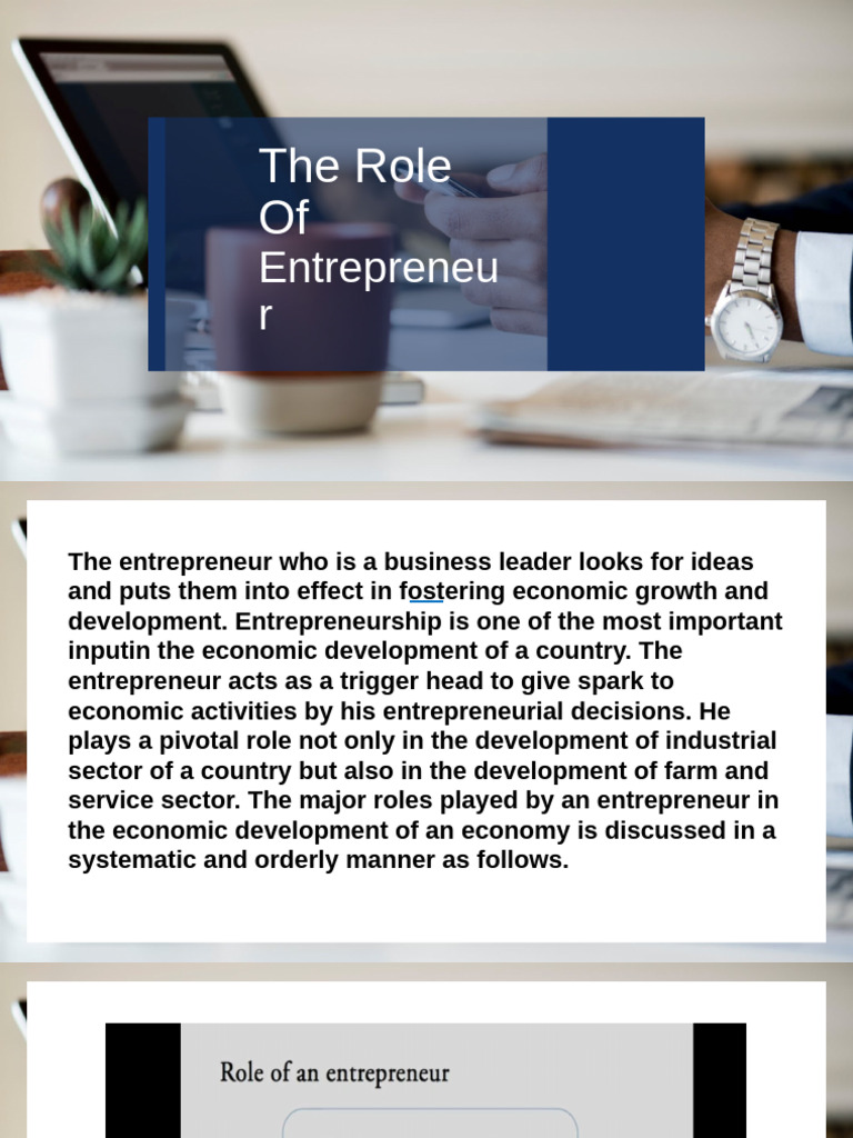 Entrepreneur's Role in Economic Growth | PDF | Entrepreneurship ...