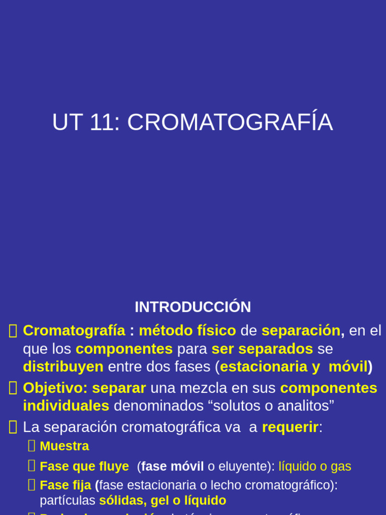 UD11. Cromatografia - 2021 | PDF
