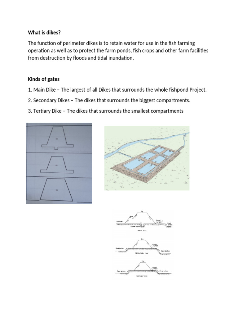 Fish Pond Dike Design and Guidelines | PDF | Levee | Home & Garden