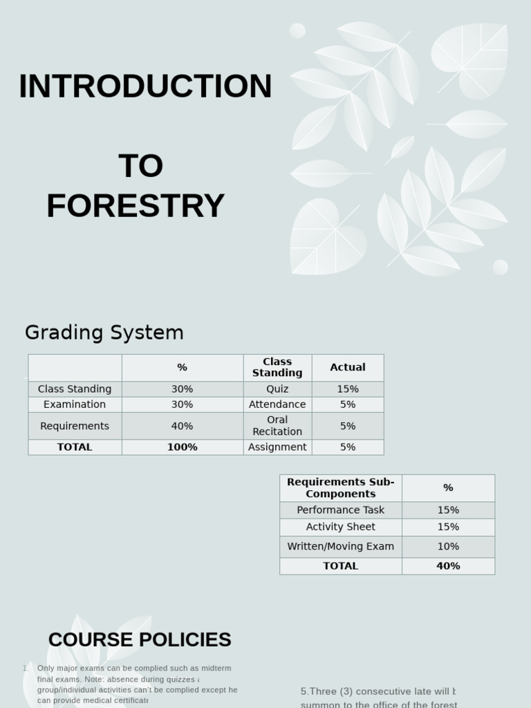INTRODUCTION To Forestry 1st | PDF