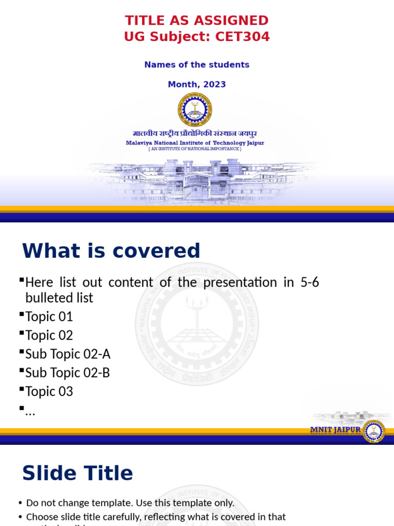 Template For Presentation | PDF