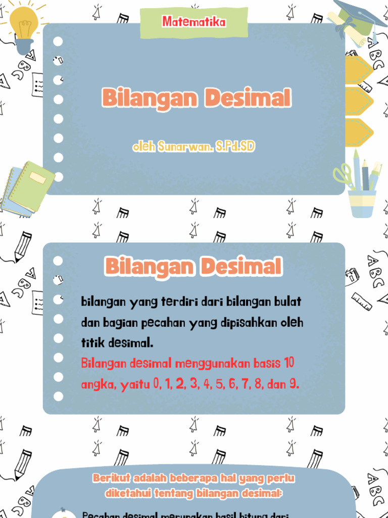 Presentasi Sunarwan Pecahan Desimal | PDF