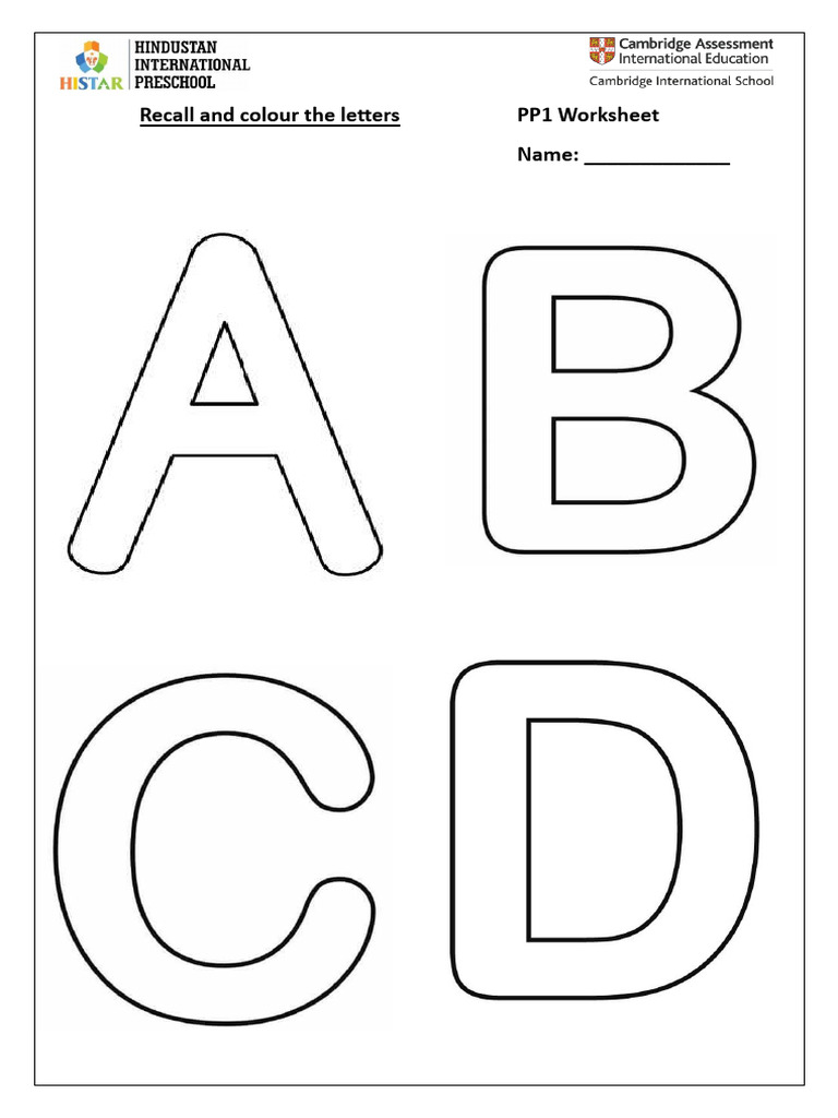 PP1 Practice Worksheet (a-G) | PDF