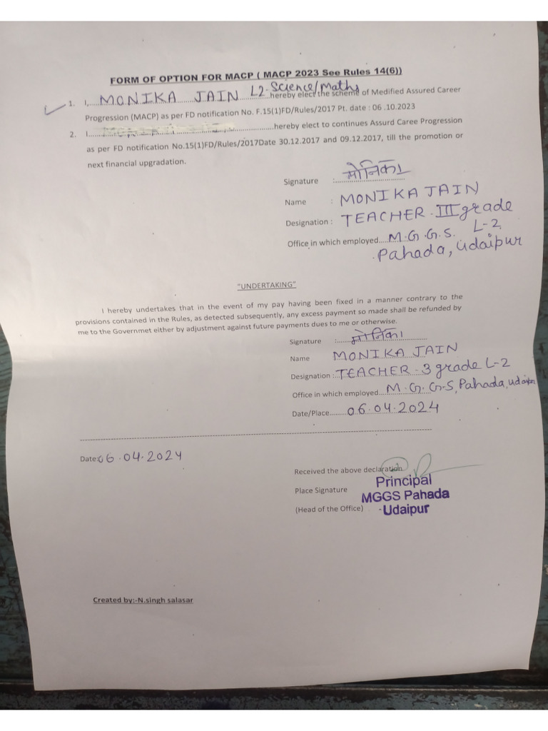 MACP Documents | PDF