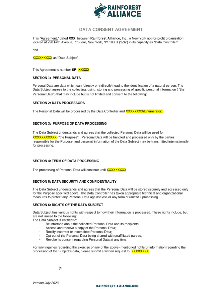 Data Collection Consent Form DRAFT | PDF
