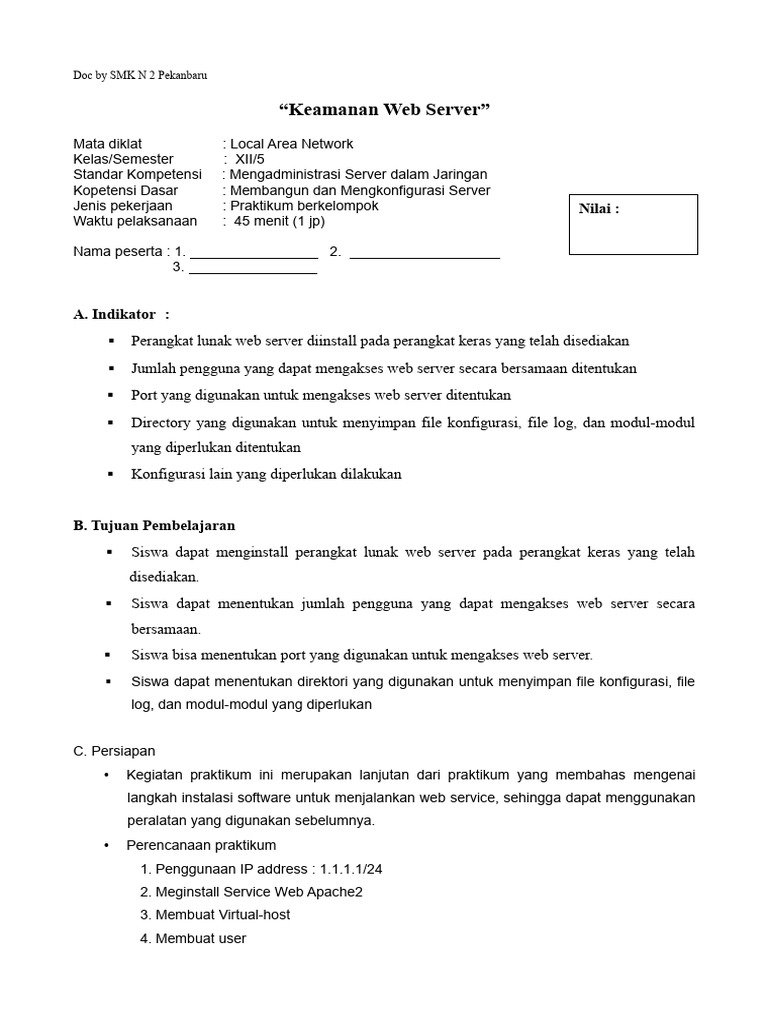 Jobset-Kemanan Web | PDF
