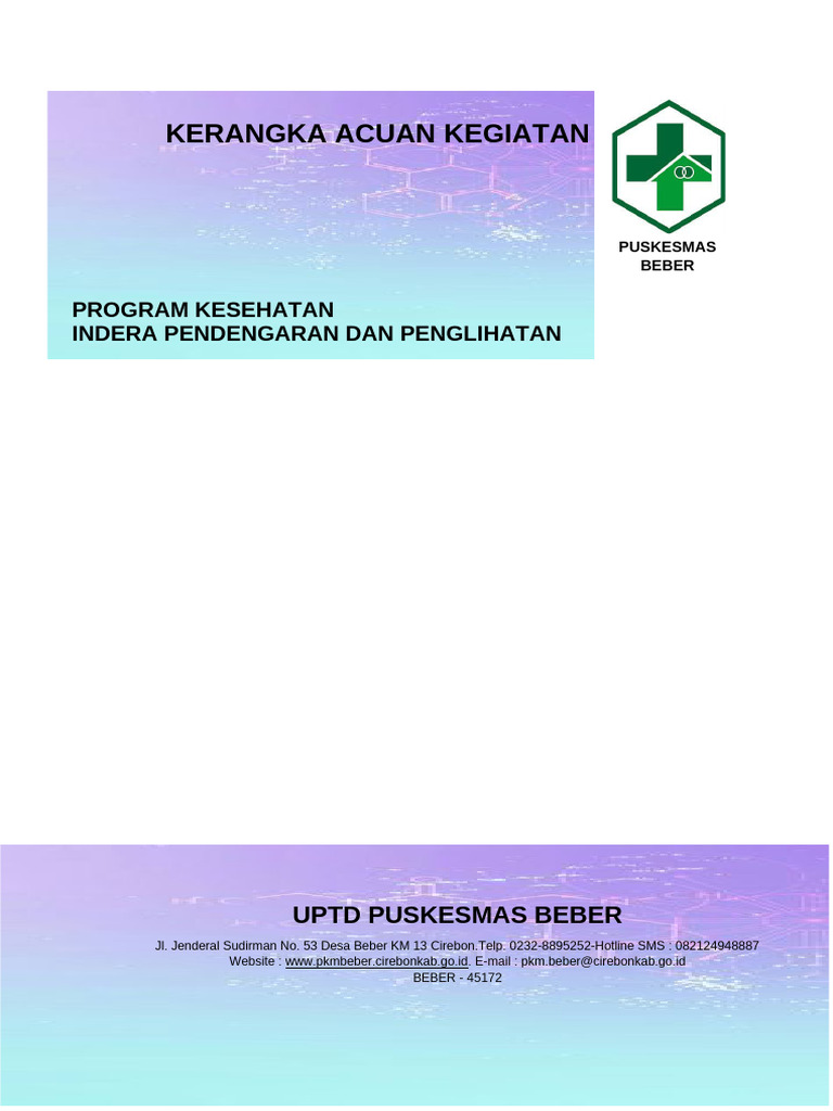 Kak Induk Program Kesehatan Indera 2021 FX | PDF
