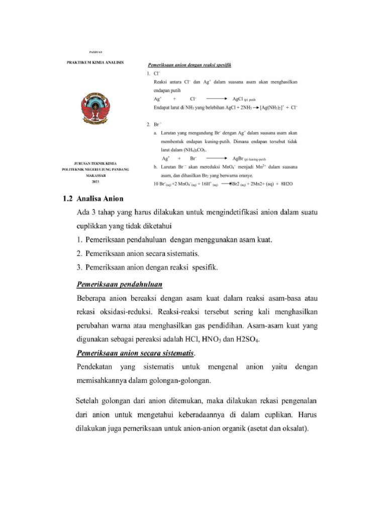 Bukti Pustaka Anion | PDF