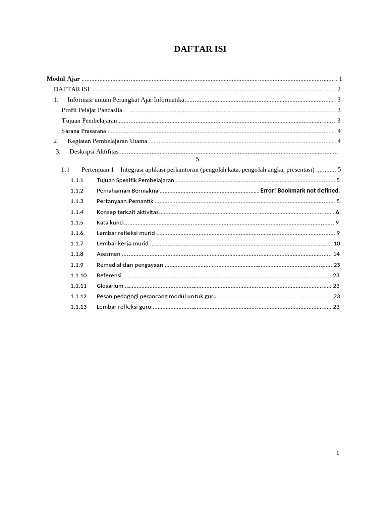 Modul Ajar Informatika Fix | PDF
