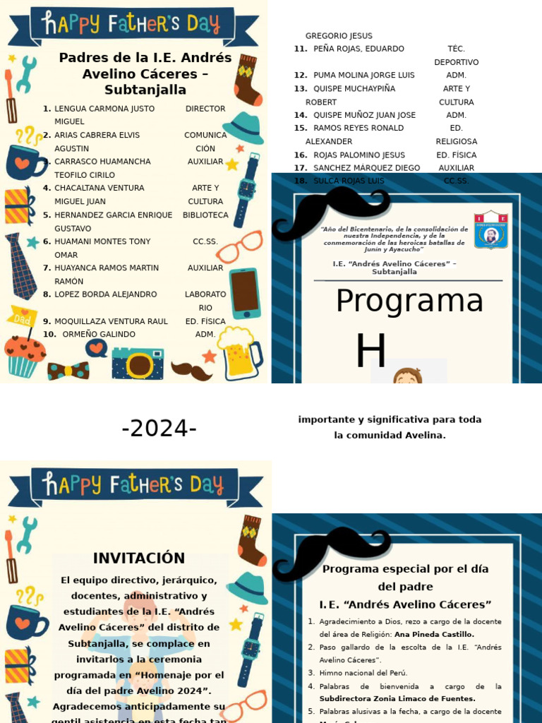 PROGRAMA DIA DEL PADRE | PDF