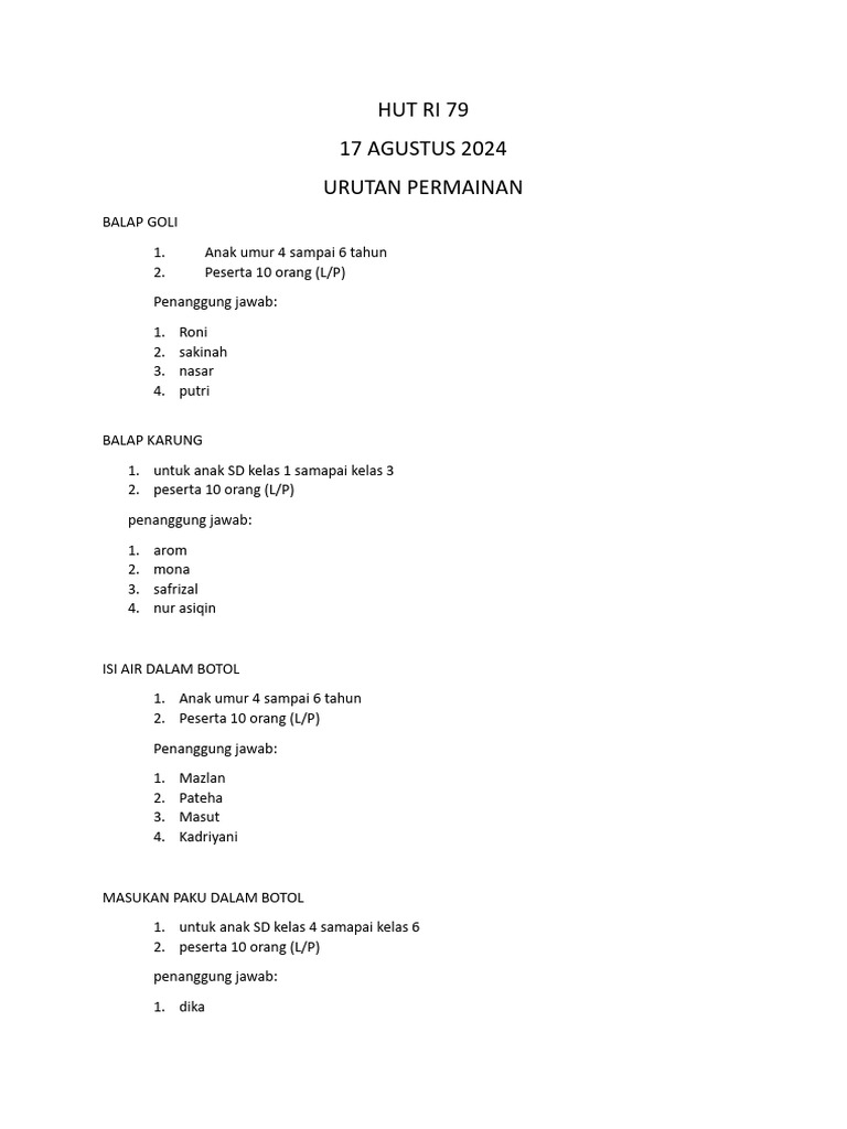 Urutan Acara | PDF