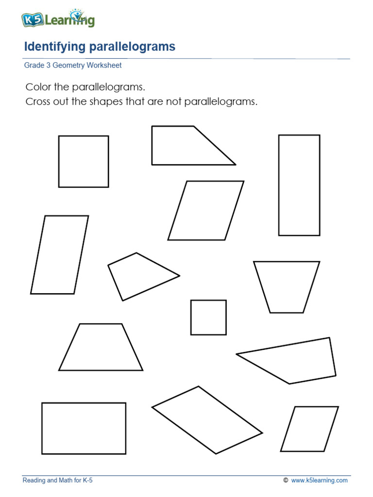 Grade 3 Geometry Parallelograms | PDF