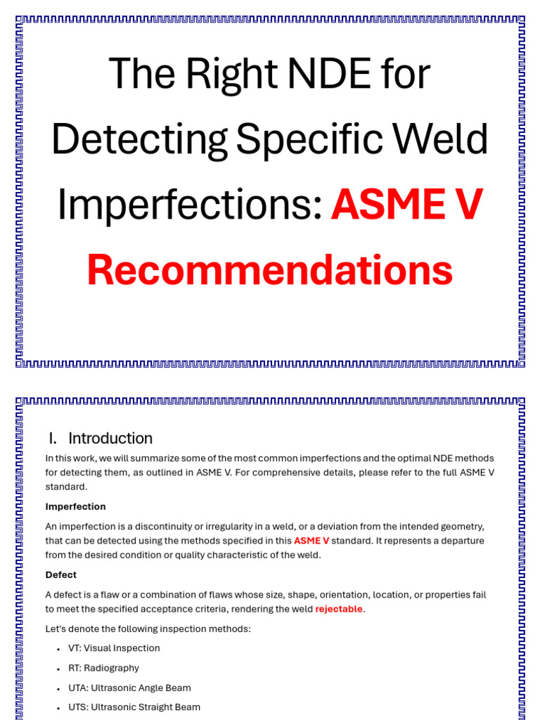 Optimal NDE Methods for Weld Defects | PDF | Nondestructive Testing ...