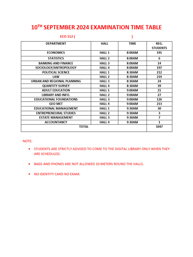2024 10th Exam Time Table | PDF | Engineering | Home & Garden