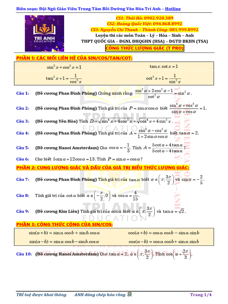 Công TH C C NG T Pro | PDF
