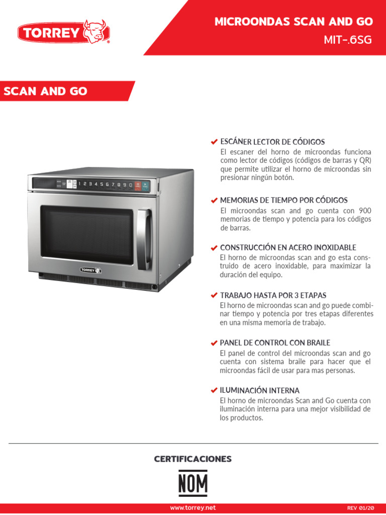 FT - Microondas SCAN AND GO MIT-.6SG | PDF