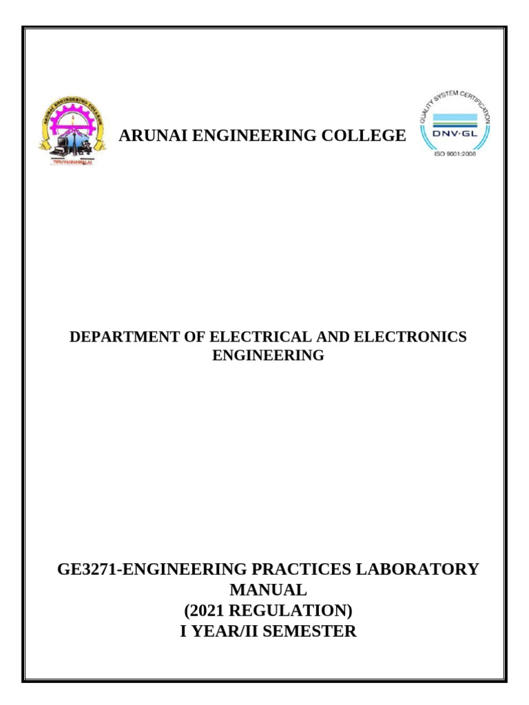 Ge3271 Lab Manual | PDF