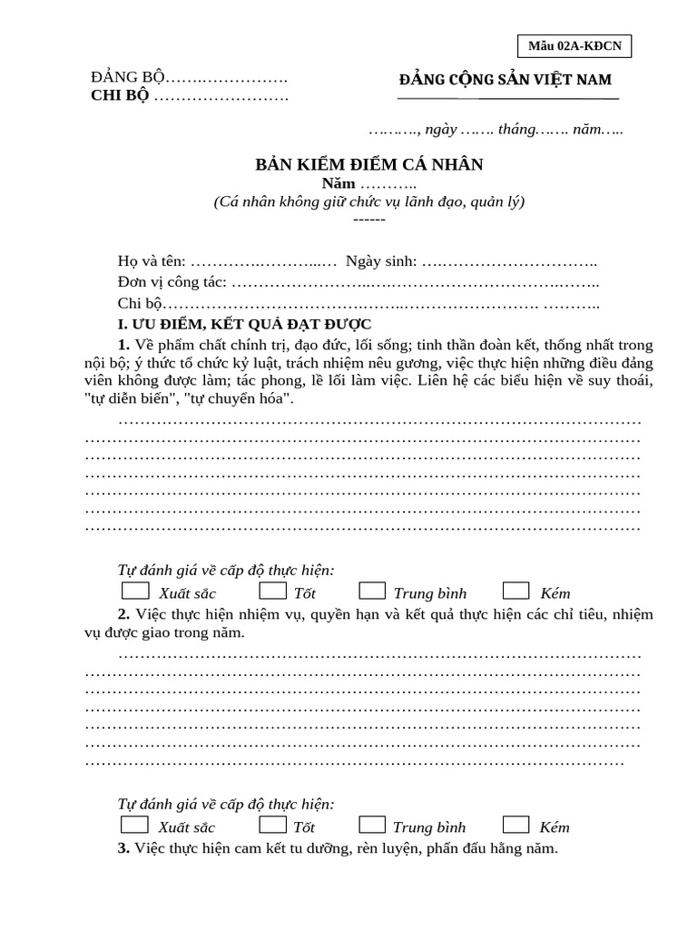 Mẫu 02A-KĐCN | PDF