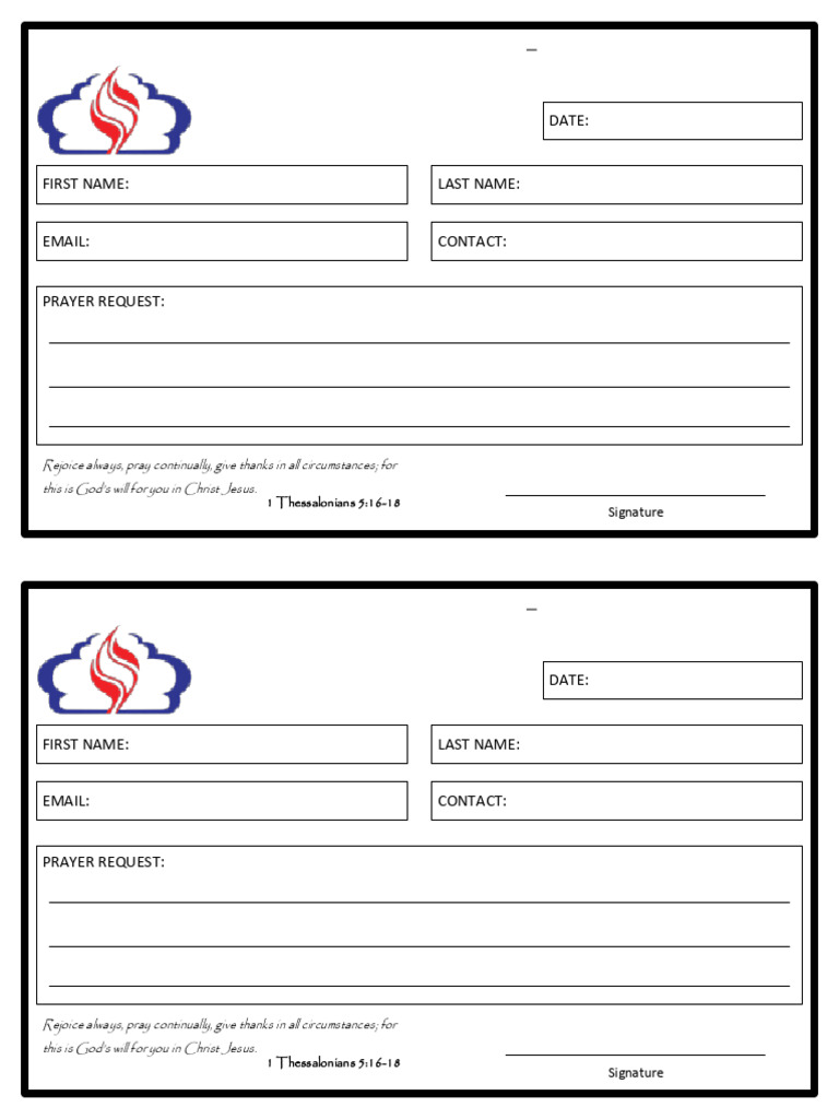 Prayer Request Form | PDF