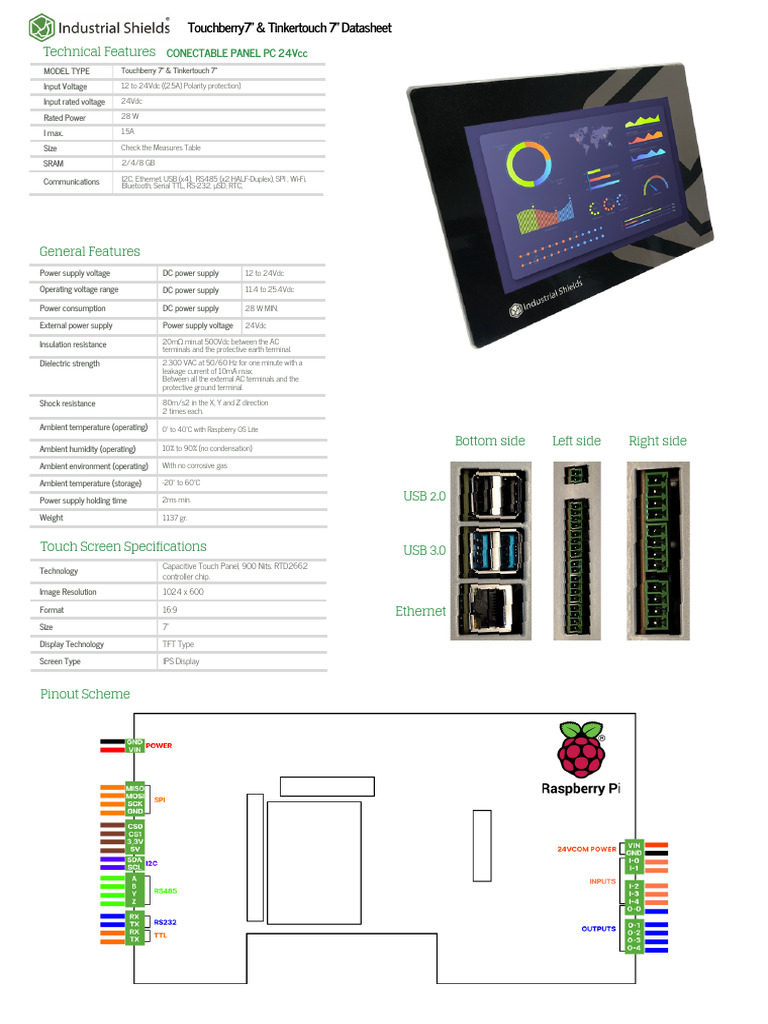 Datasheet Touchberry 7 Panel PC | PDF