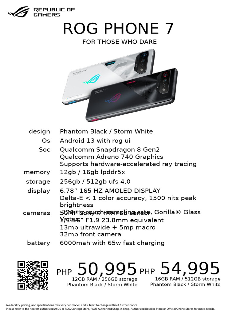 ROG Phone 7 Series Spec Card_new Layout | PDF