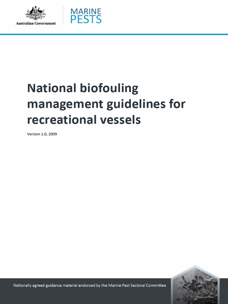 Recreational Vessel Biofouling Guidelines | PDF