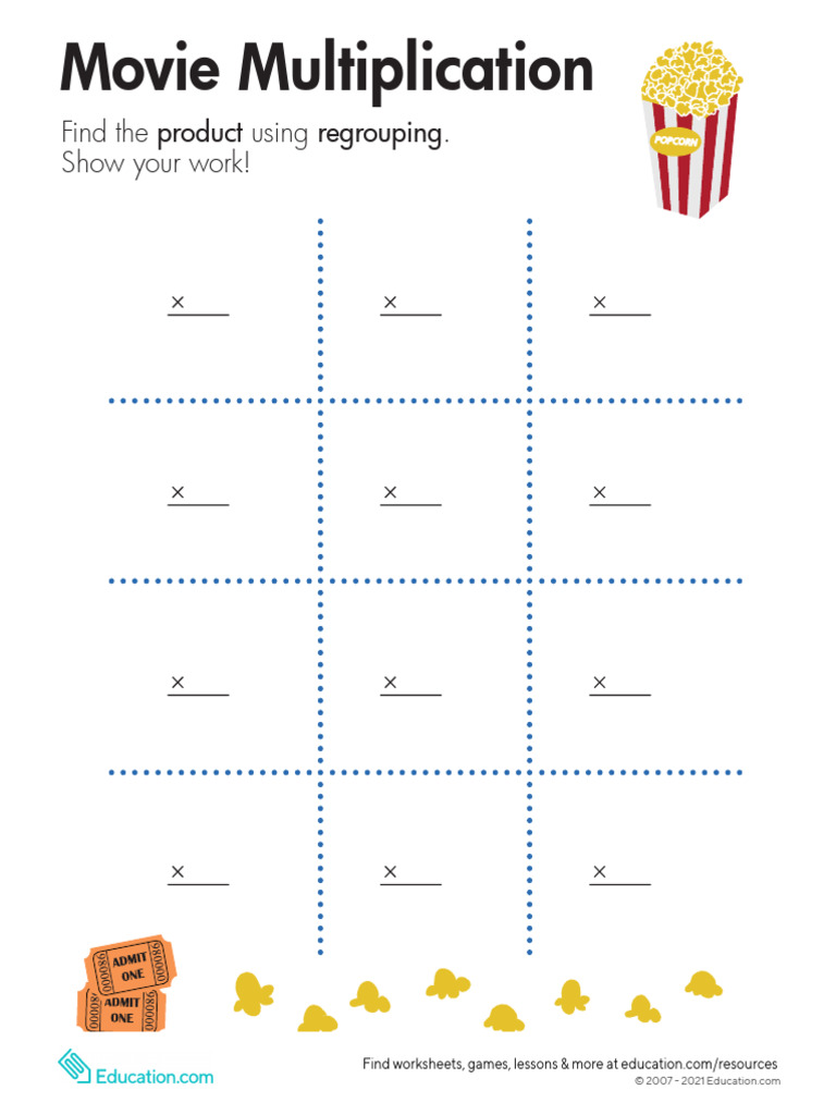 Multiplication Movie Third | PDF