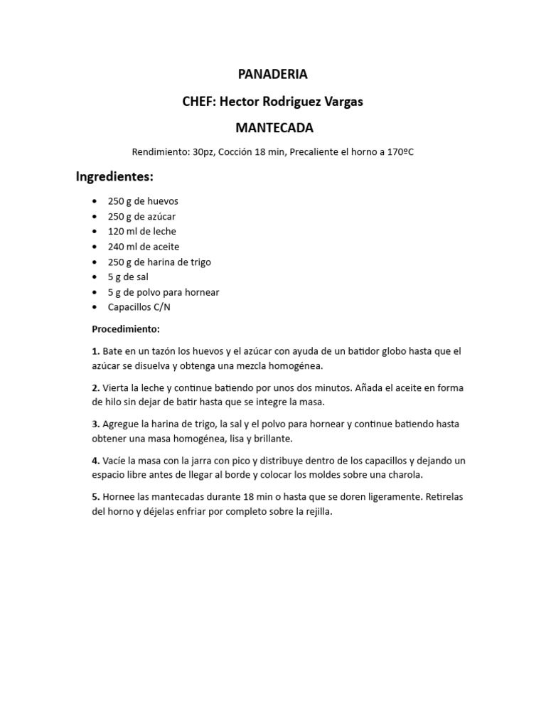 Panaderia 2 Practica | PDF