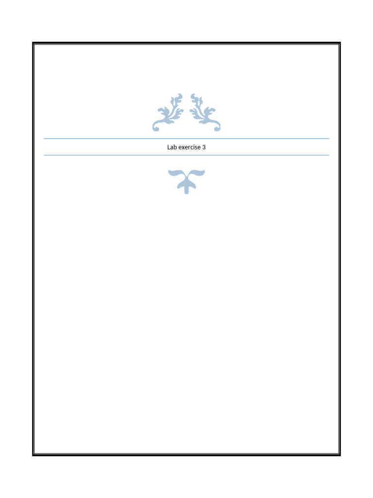 Lab Exercise 3 | PDF Lab Exercise 3 | PDF