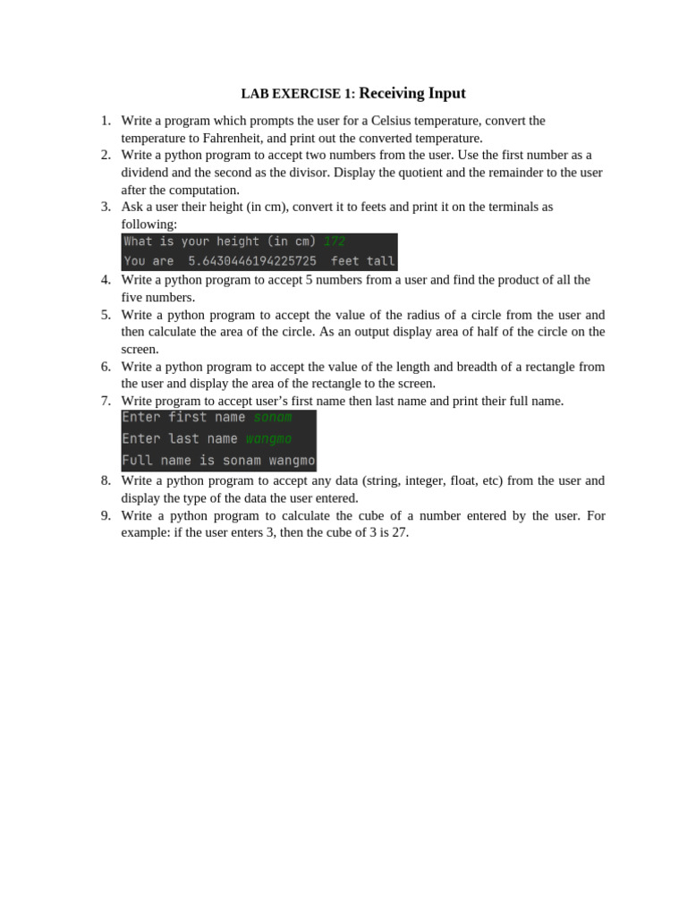 Lab Exercise 1 Pdf