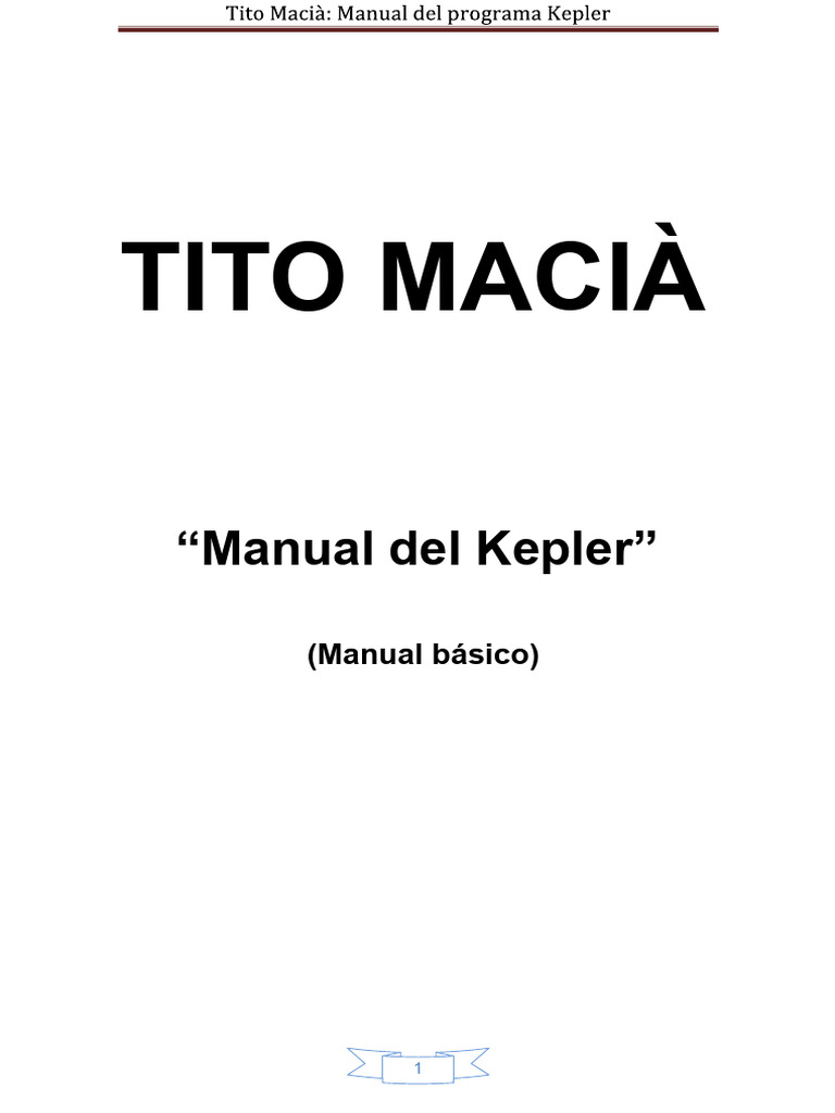 Manual de Kepler Tito Macia | PDF