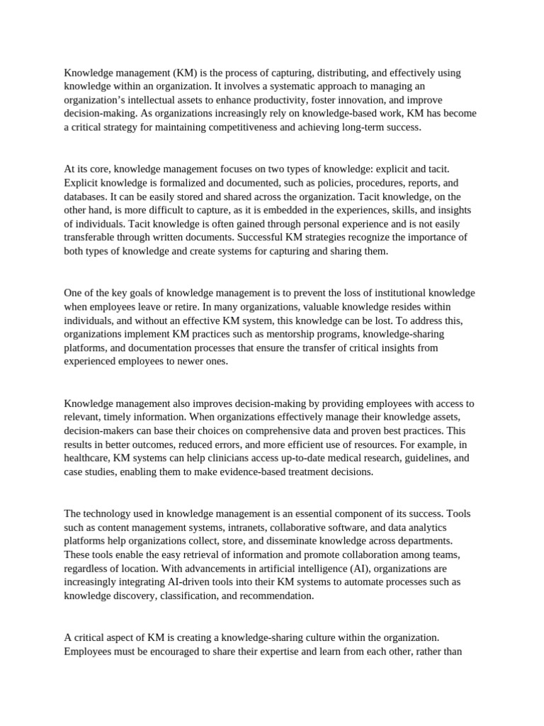 Scribd 04 Knowledge Management | PDF | Knowledge Management | Career & Growth