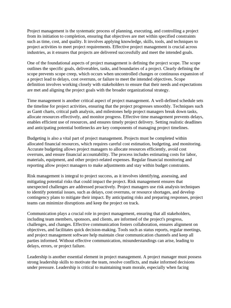 scribd 03 project management | PDF