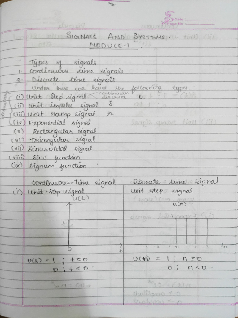 Signals and Systems Mod-1 Sow | PDF