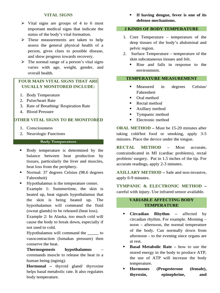 Vital Signs | PDF