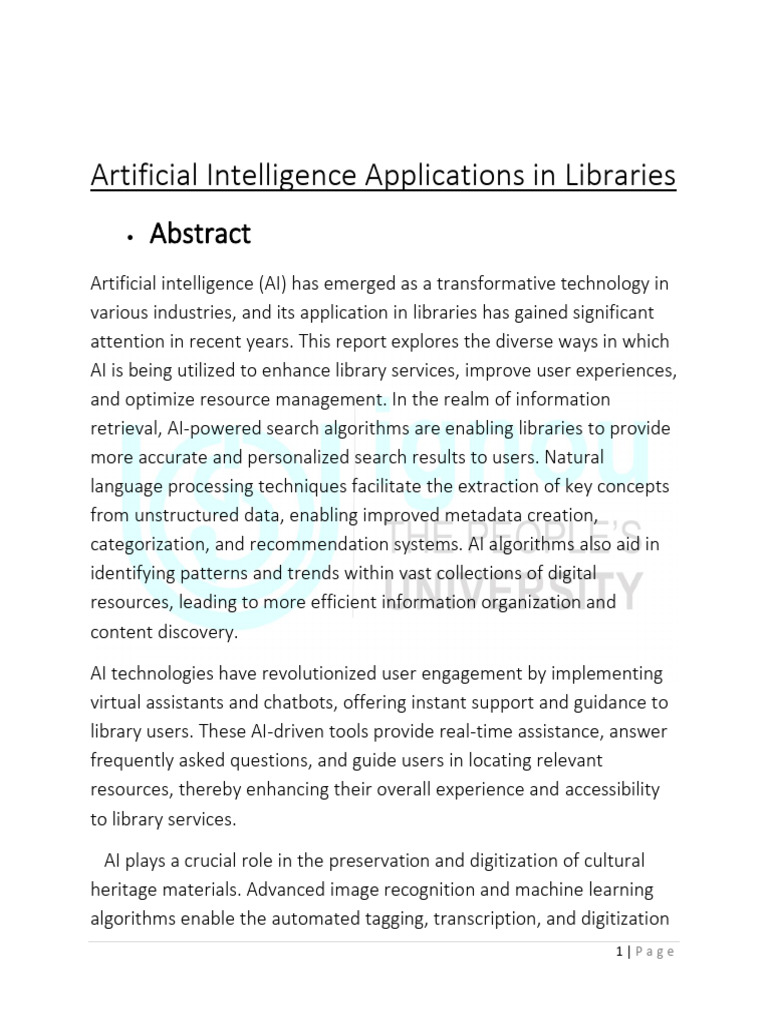 ai application in library (1) | PDF