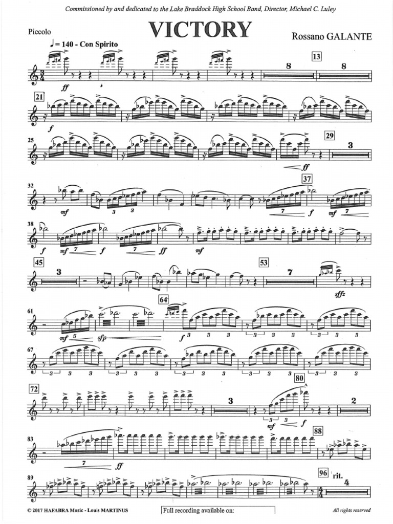 Victory Galante Partitura Banda | PDF