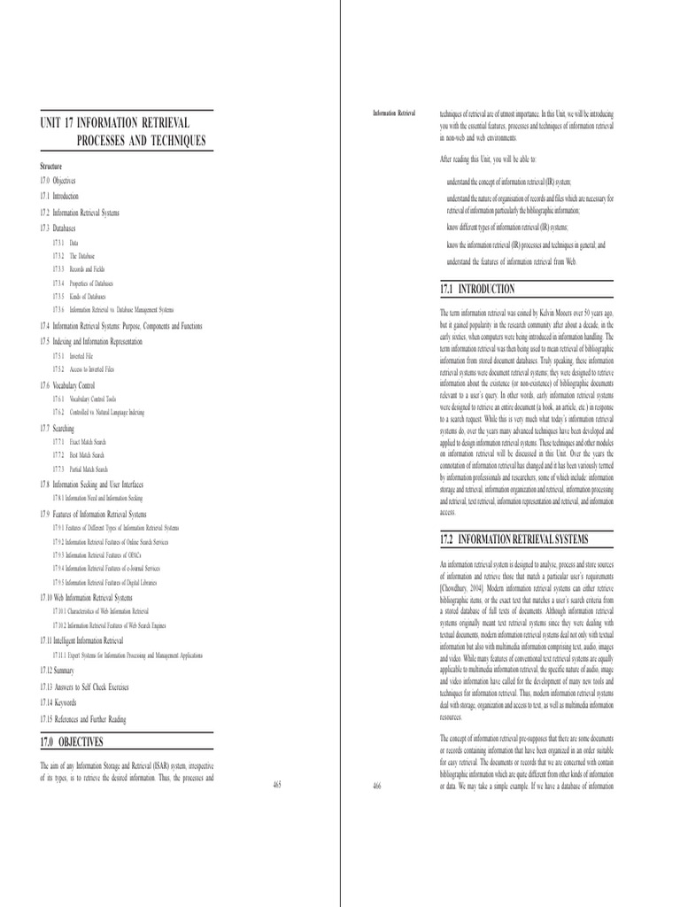 Unit 17 | PDF | Information Retrieval | Art