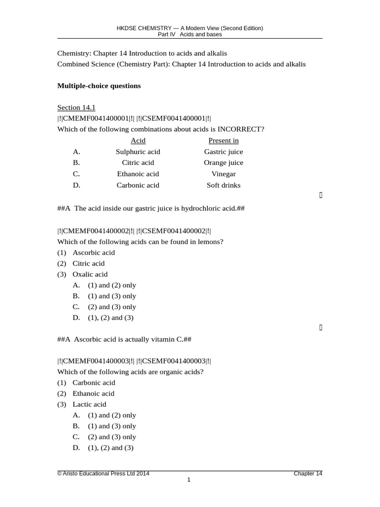Chapter 14 Multiple-Choice Questions | PDF