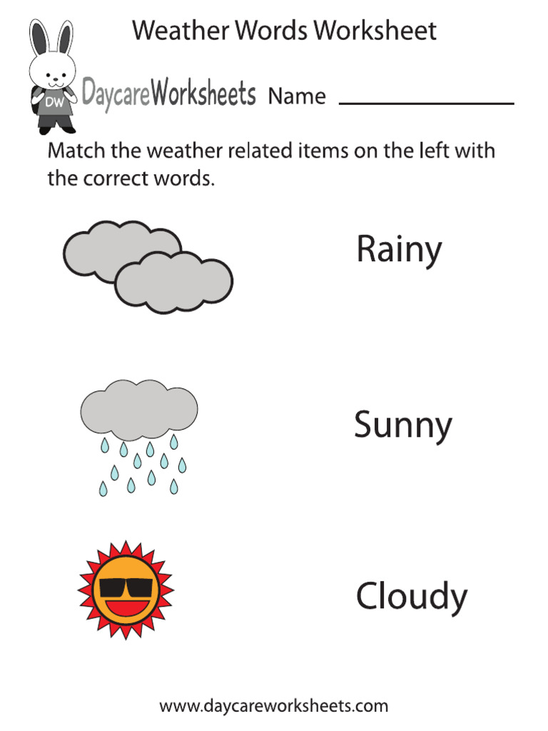 Weather Words Worksheet | PDF