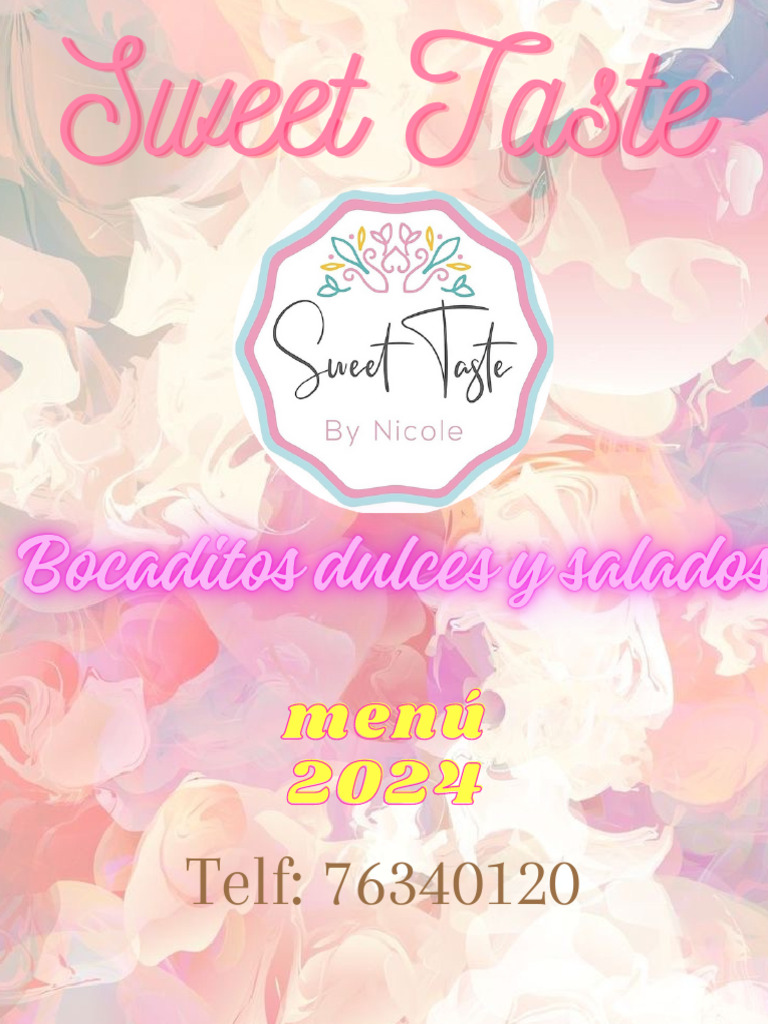 Menú Sweet Taste 2024 | PDF
