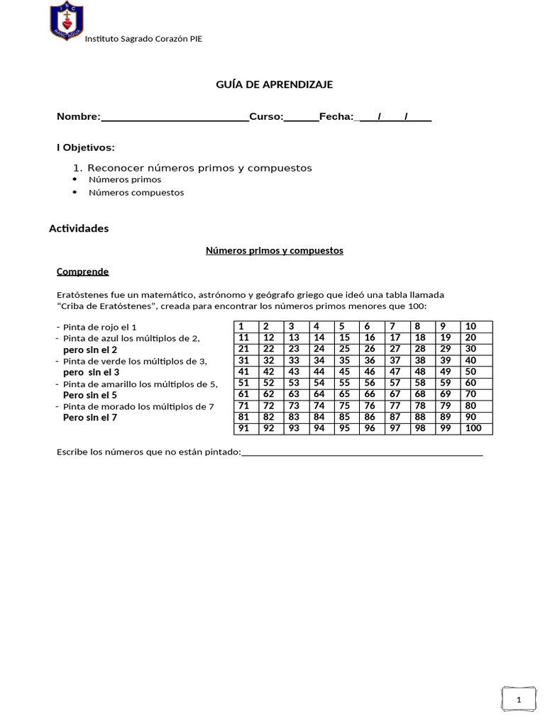 Guia Numeros Primos | PDF