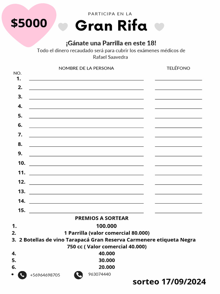 Documento A4 Rifa Minimalista Blanco y Negro (1) (1) | PDF