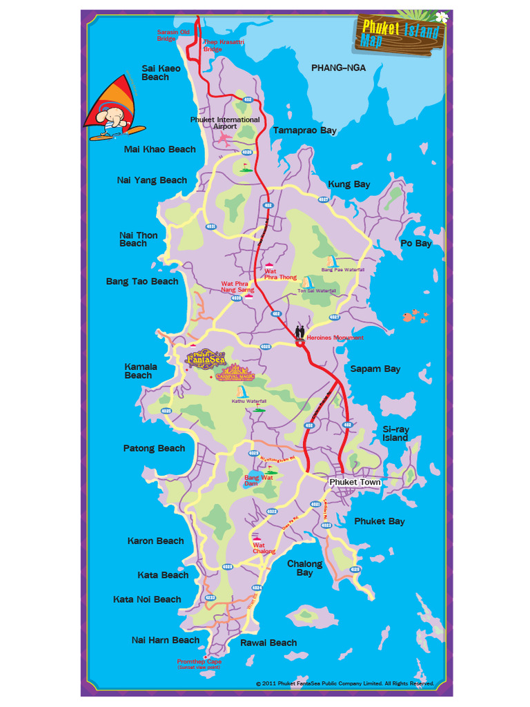Printable Phuket Map | PDF