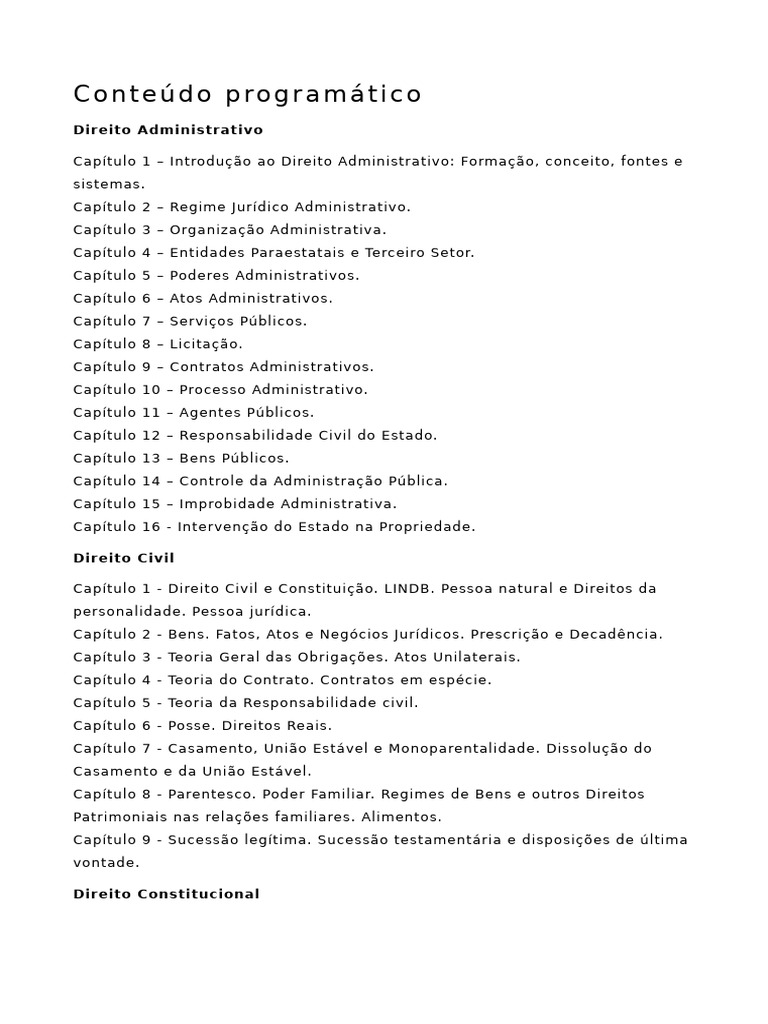 Conteudo Programatico | PDF