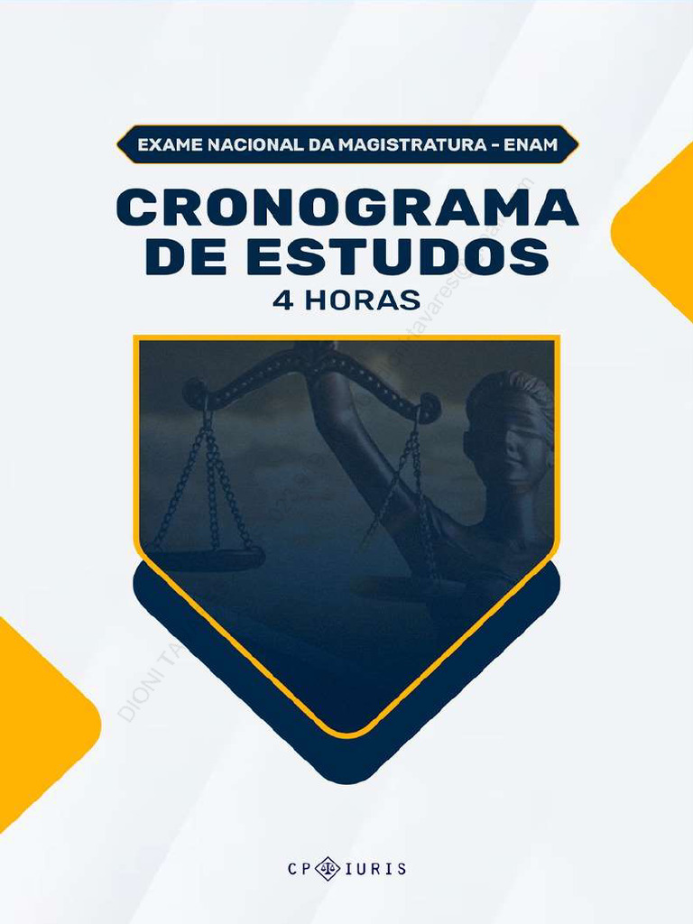 CP IURIS - CRONOGRAMA DE ESTUDOS ENAM 2-2024 | PDF