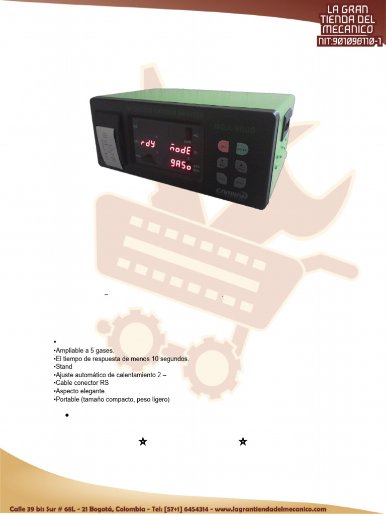 Analizador de Gases Nga 6000 | PDF