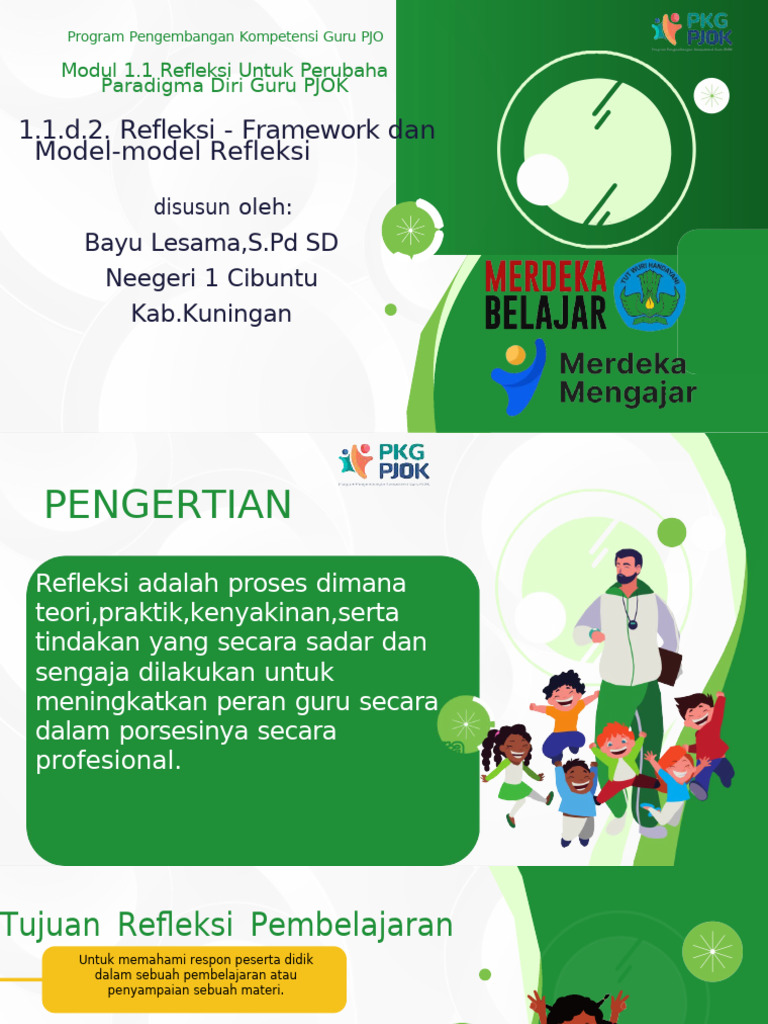 1.1.d.2. Refleksi - Framework Dan Model-Model Refleksi | PDF