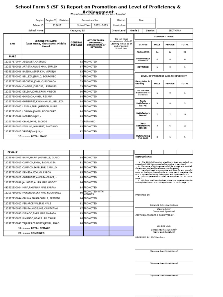 SF5 - 2022 - Grade 3 - SECTION A | PDF